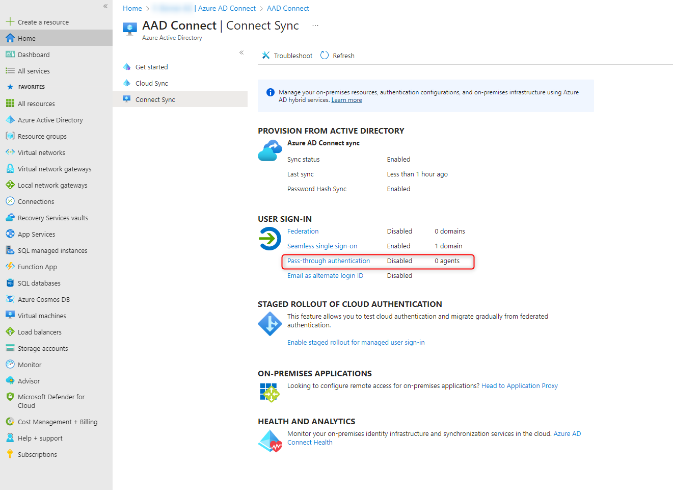 Azure AD Connect: Migration from Passthrough Authentication (PTA) to Password Hash ...