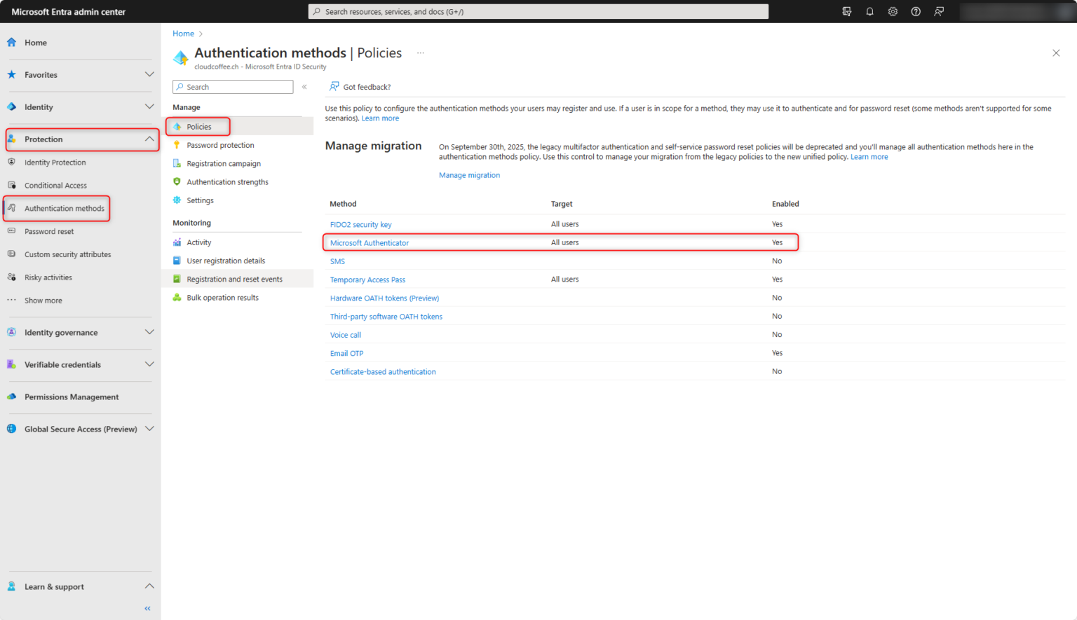 Passwordless Sign In with Microsoft Authenticator App - cloudcoffee.ch
