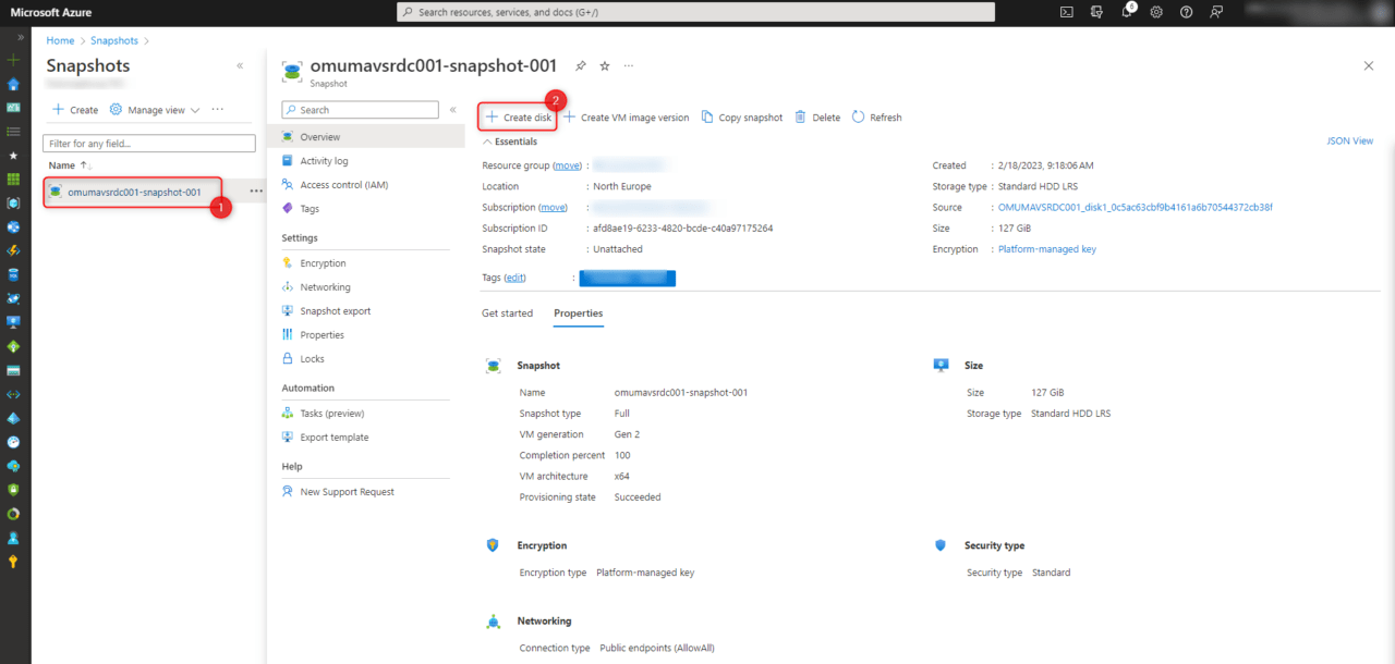 Create an Azure snapshot of a virtual hard disk - cloudcoffee.ch