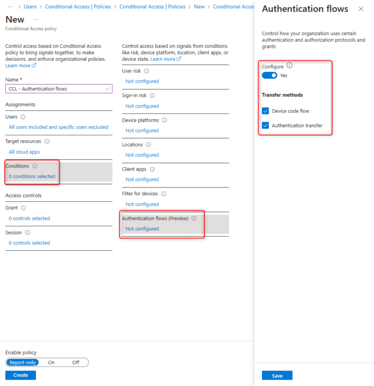 Microsoft Entra Conditional Access: Block Authentication Flows - cloudcoffee.ch