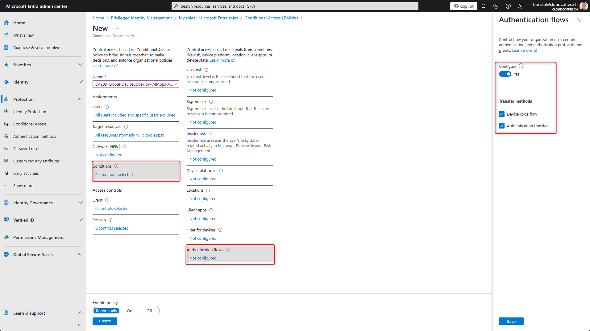 Microsoft Entra Conditional Access Block Authentication Flows