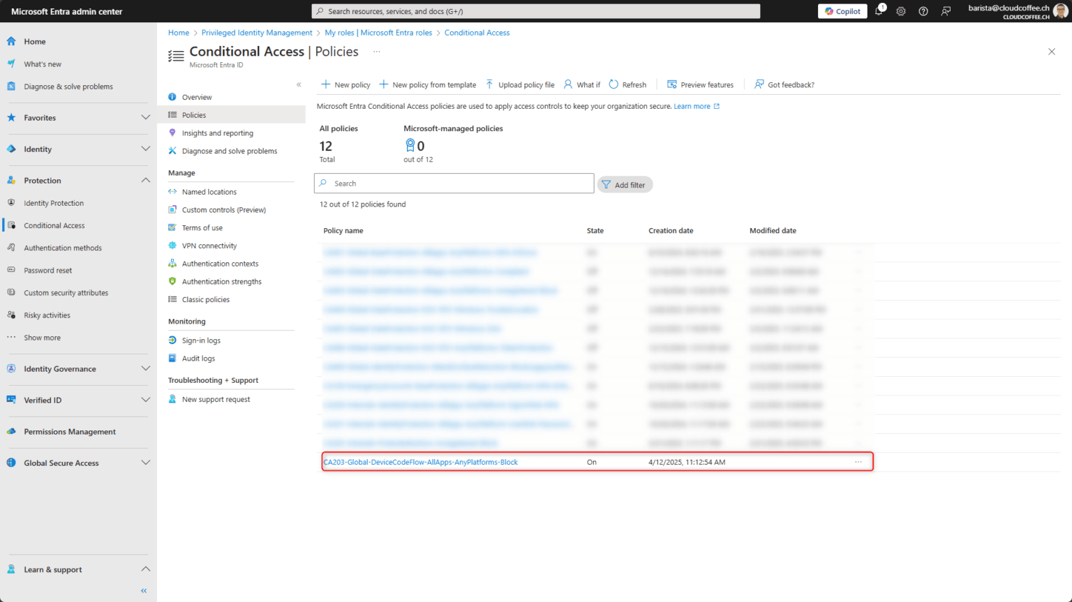 Microsoft Entra Conditional Access: Block Authentication Flows - cloudcoffee.ch