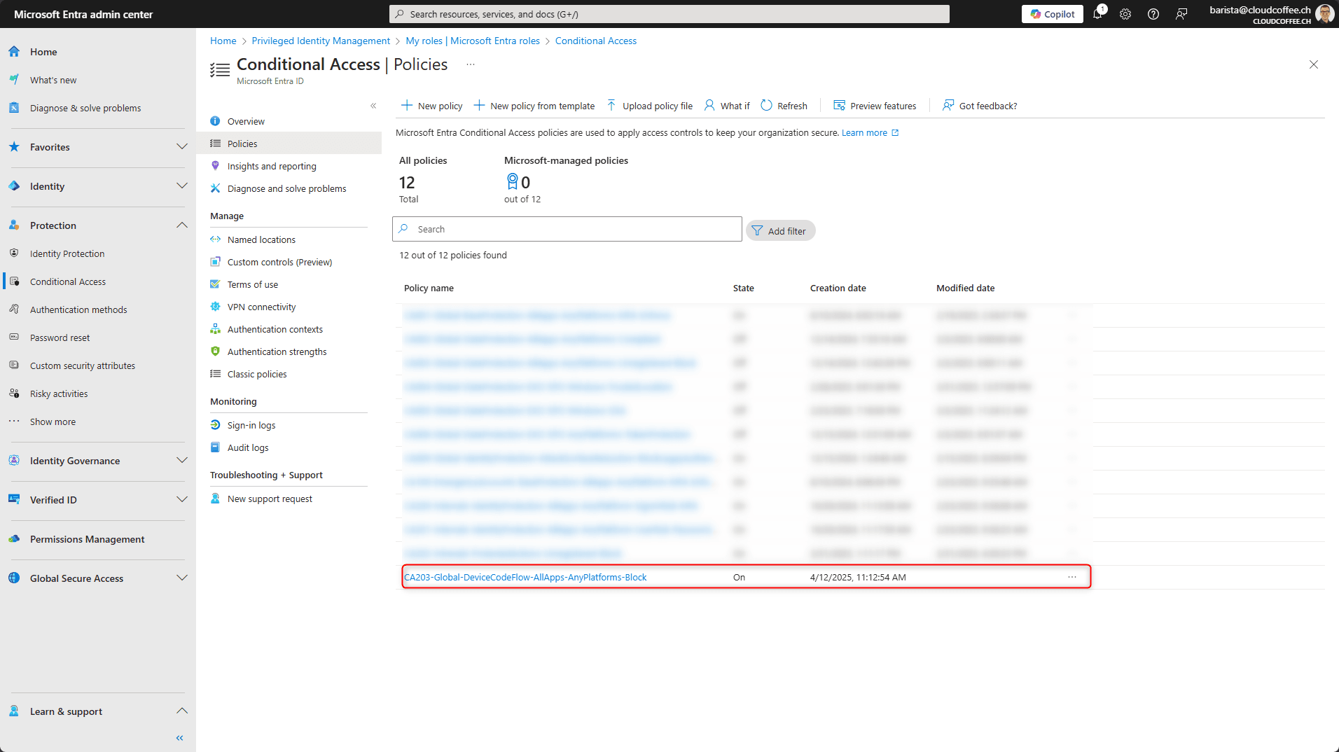 Microsoft Entra Conditional Access: Block Authentication Flows - cloudcoffee.ch