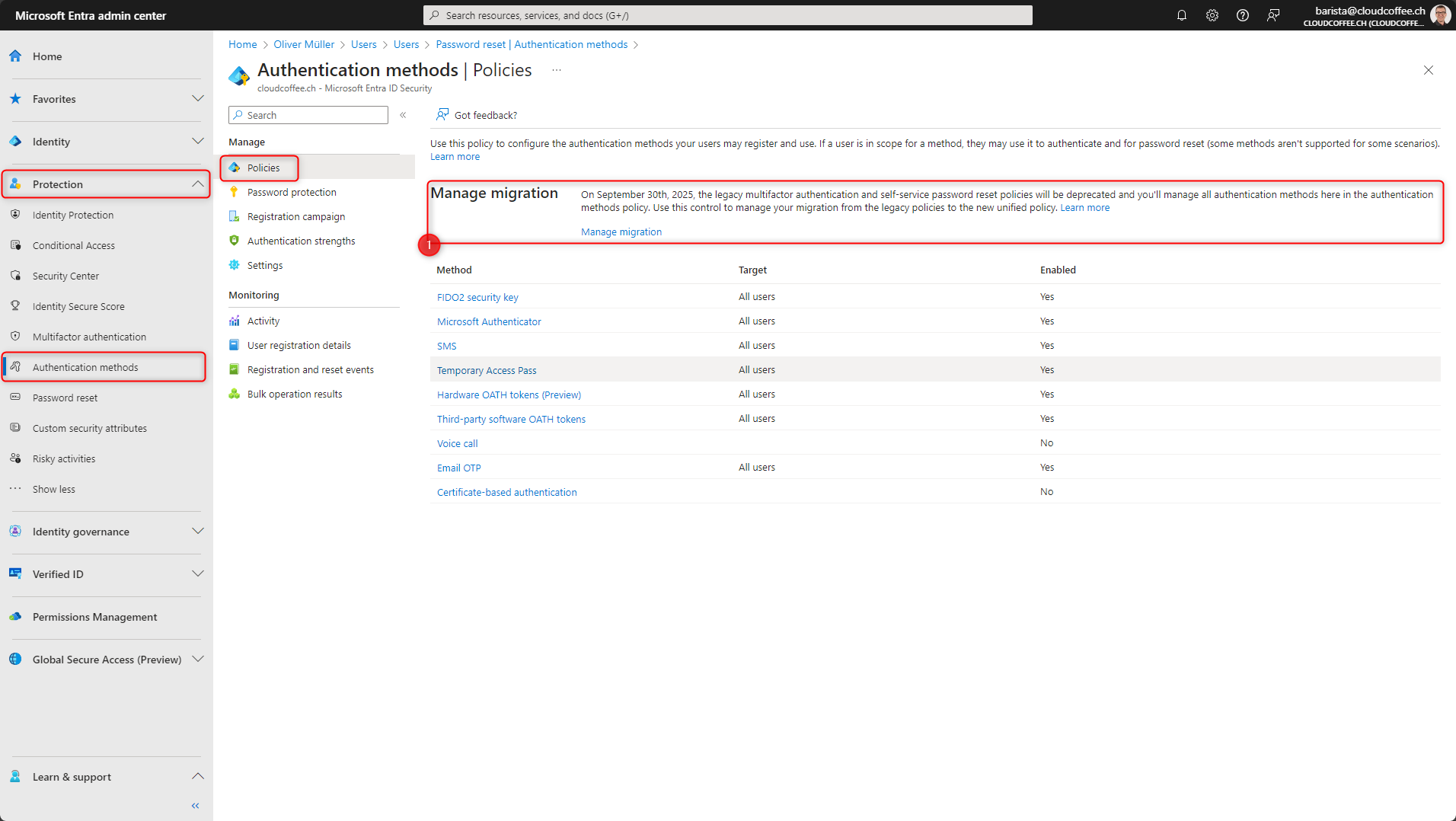 Migrate Legacy MFA and SSPR Policies to Authentication Methods in Microsoft Entra ID ...