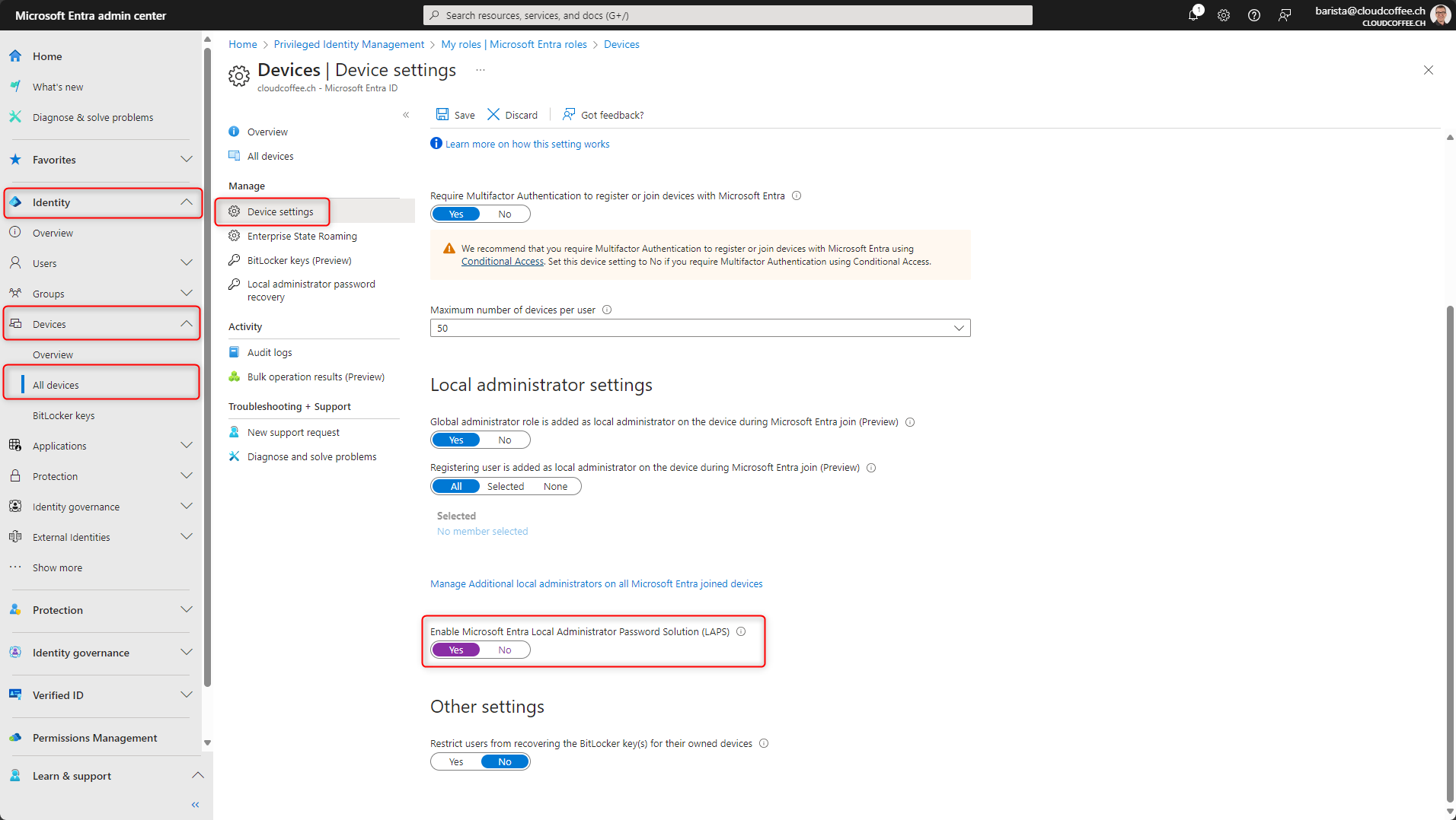 Windows LAPS in Microsoft Intune - cloudcoffee.ch