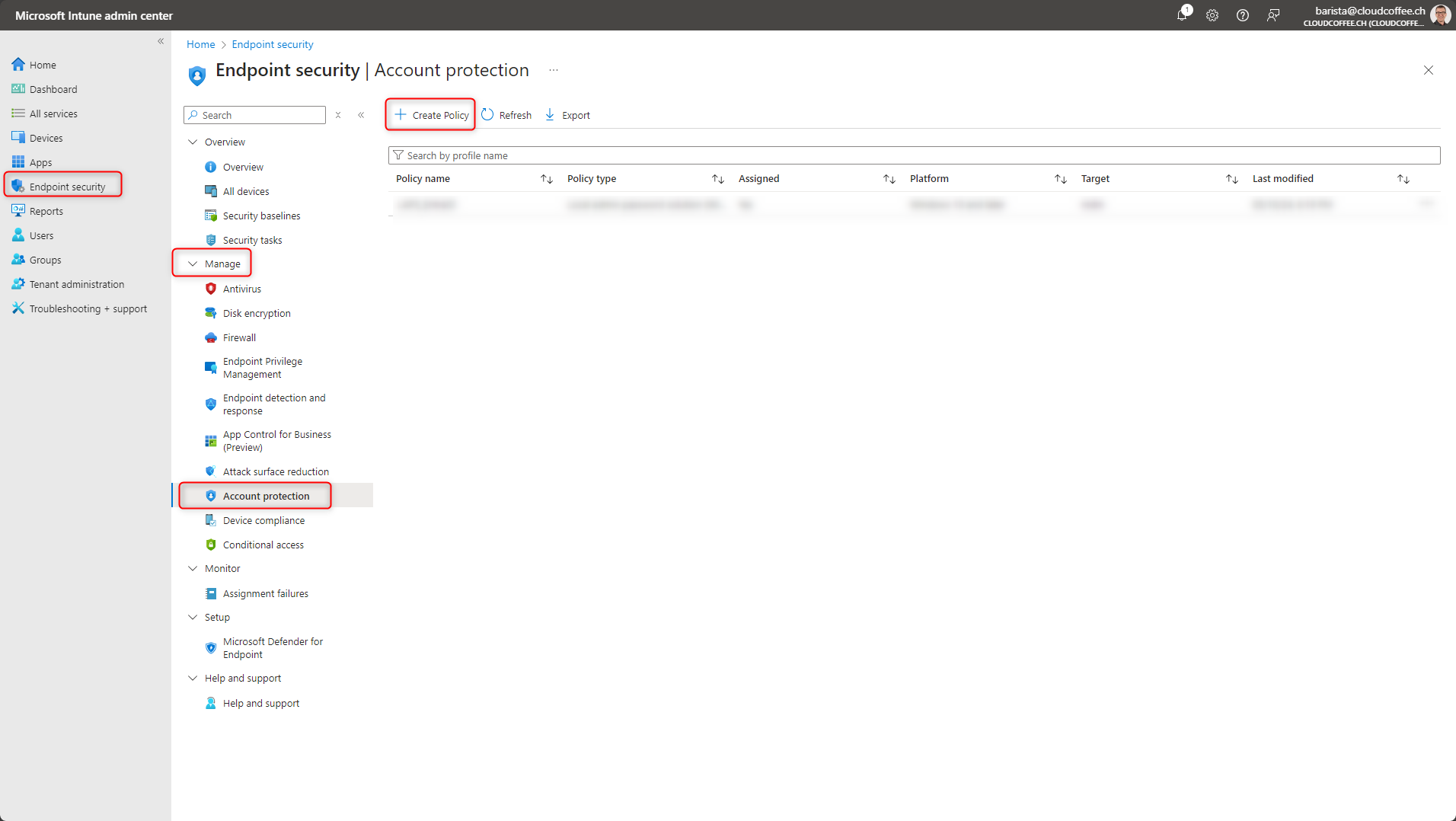 Windows LAPS in Microsoft Intune - cloudcoffee.ch