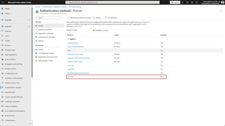 Microsoft Entra ID: QR Code Sign-In - cloudcoffee.ch
