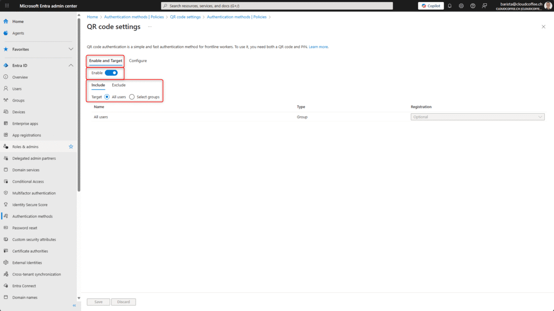 Microsoft Entra ID: QR Code Sign-In - cloudcoffee.ch