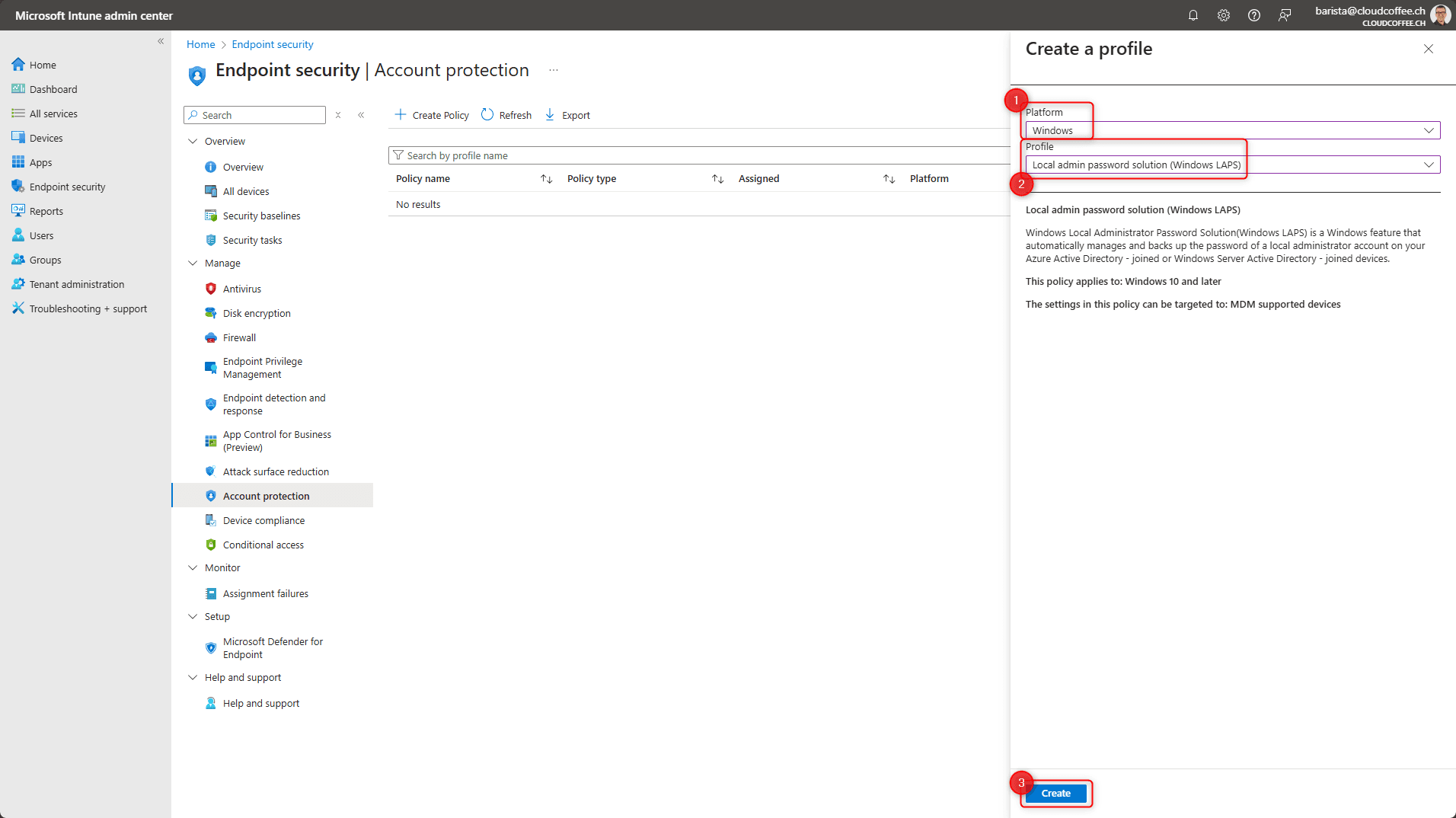 Windows LAPS in Microsoft Intune - cloudcoffee.ch