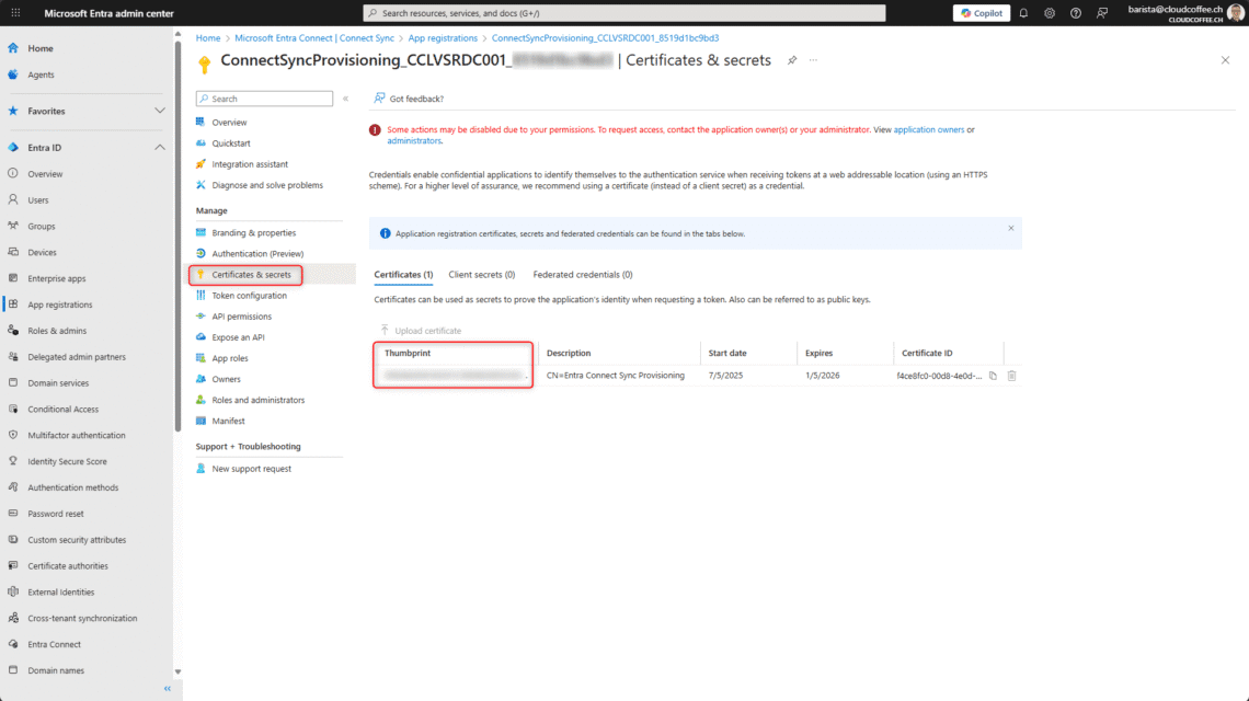 Microsoft Entra Connect: Migration to Application Based Authentication ...