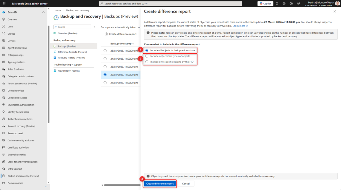 Microsoft Entra Backup and Recovery: Prerequisites, Backup, and Restore ...